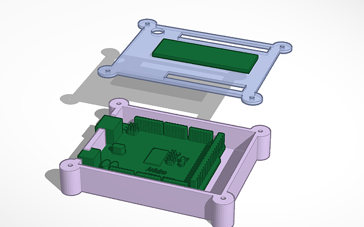 3D design Case Arduino UNO Acrílico | Tinkercad