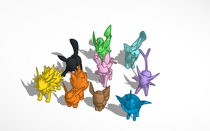 3D design Eevee evolutions | Tinkercad