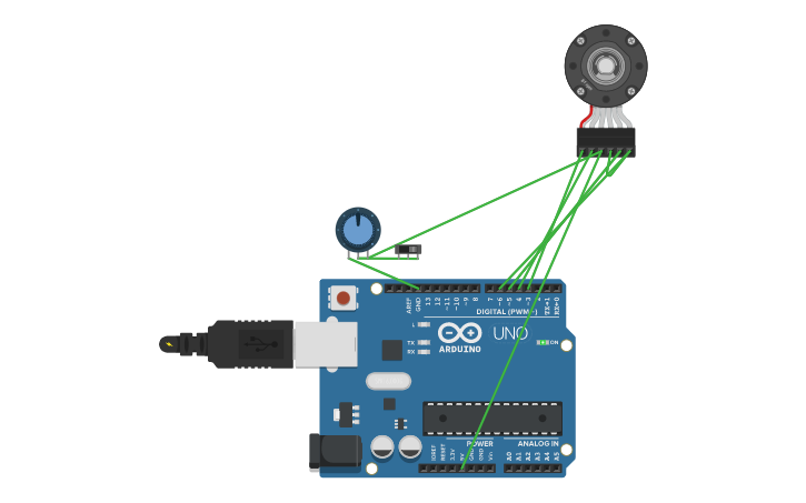 Circuit design Encoder | Tinkercad