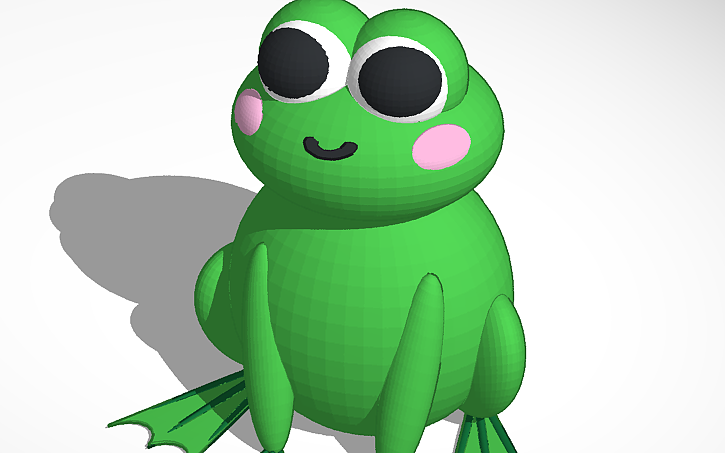 3D design frog | Tinkercad