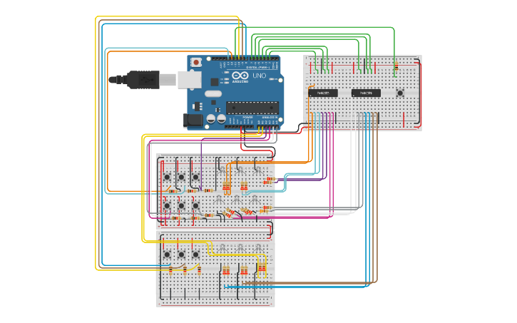 Circuit design Jogo da velha - arduino | Tinkercad