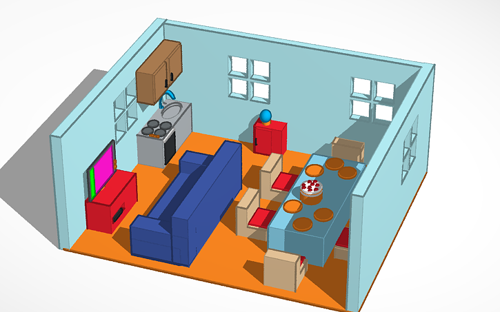 3D design LivingRoom | Tinkercad