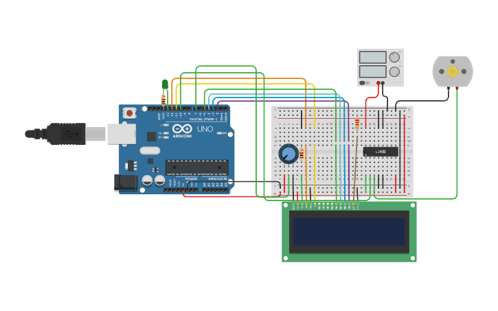 Circuit design Automatic Plant Irrigation System | Tinkercad