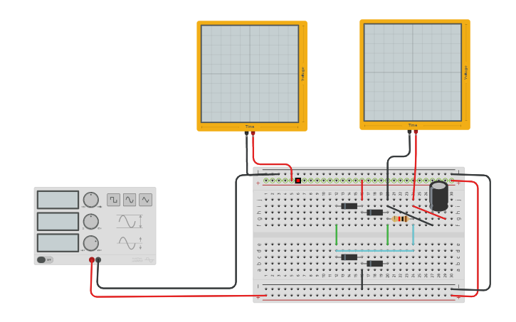 Circuit design Full Wave Rectifier | Tinkercad