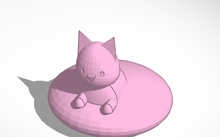 3D design cute kitty | Tinkercad