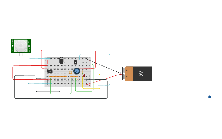 Circuit Design Sensor Pir Tinkercad
