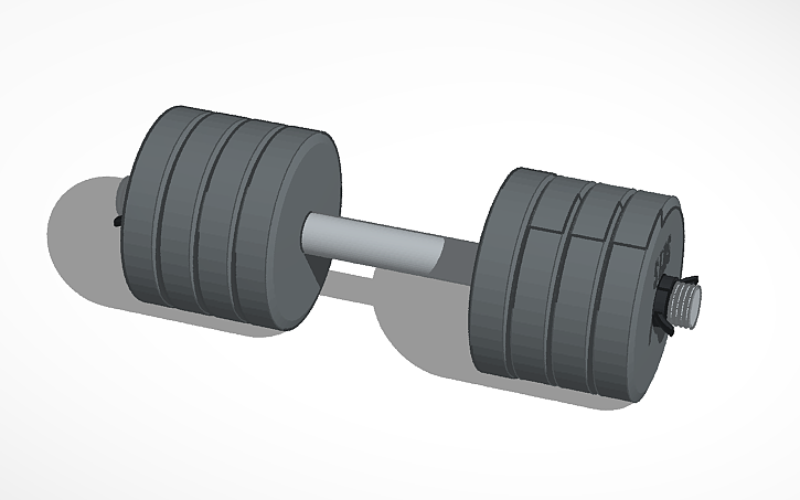 3D design Generic Dumbbell | Tinkercad