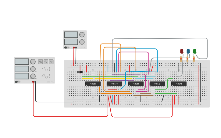 Circuit Design 3 Bit Synchronous Counter Tinkercad