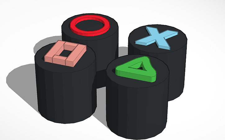 3D design PlayStation button | Tinkercad