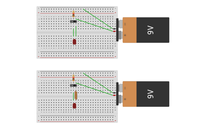 Circuit design Inductor test | Tinkercad
