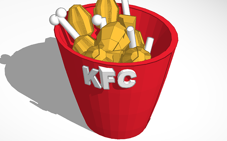3D design i tried not the best kfc bucket yum | Tinkercad