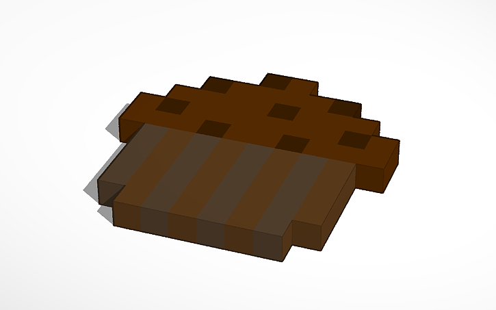 3D design chocolate pixel muffin | Tinkercad