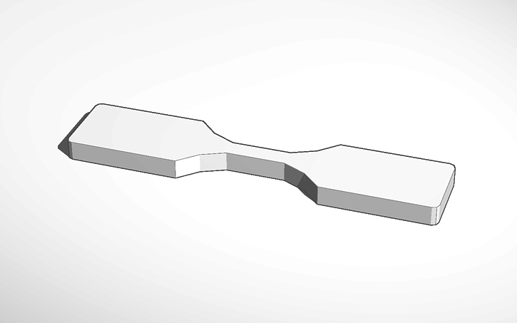 3D design dogbone tensile sample | Tinkercad 3D design dogbone tensile sample | Tinkercad