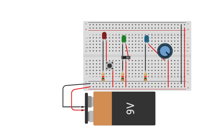 Circuit design Práctica encendido de led pulsador, interruptor y ...