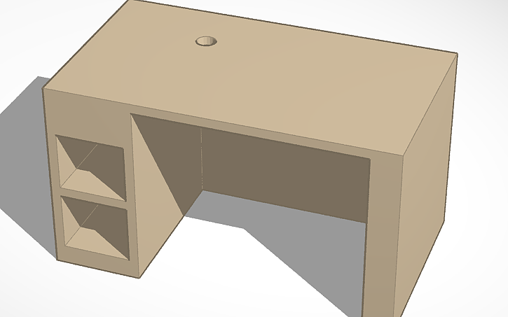 3d Design Office Desk Tinkercad 