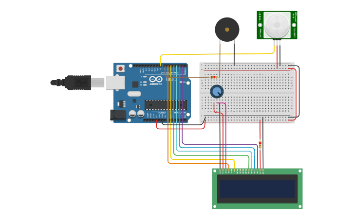 Circuit design Copy of Copy of Alarme | Tinkercad