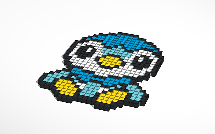 3D design Pixel Art Piplup | Tinkercad