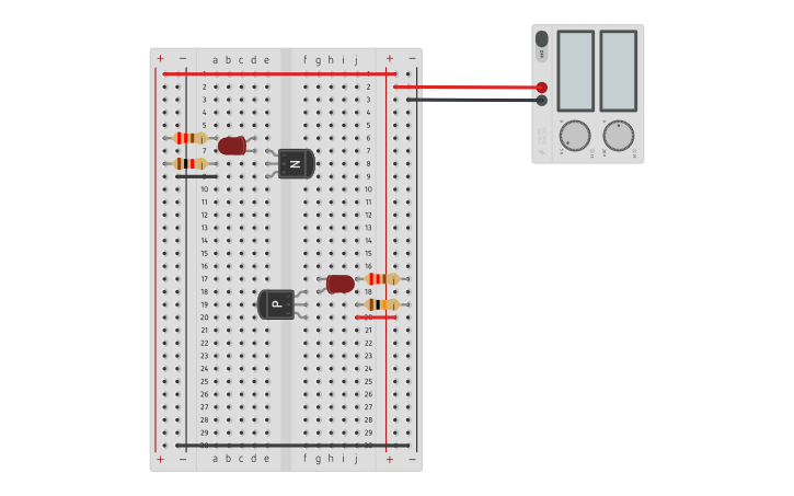 Circuit design NPN and PNP Transistor | Tinkercad Circuit design NPN and PNP Transistor | Tinkercad