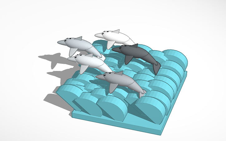 3D design Dolphins Jump | Tinkercad