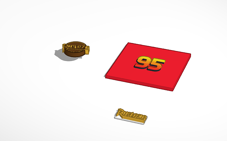 3D design Lighting Mcqueen's number | Tinkercad