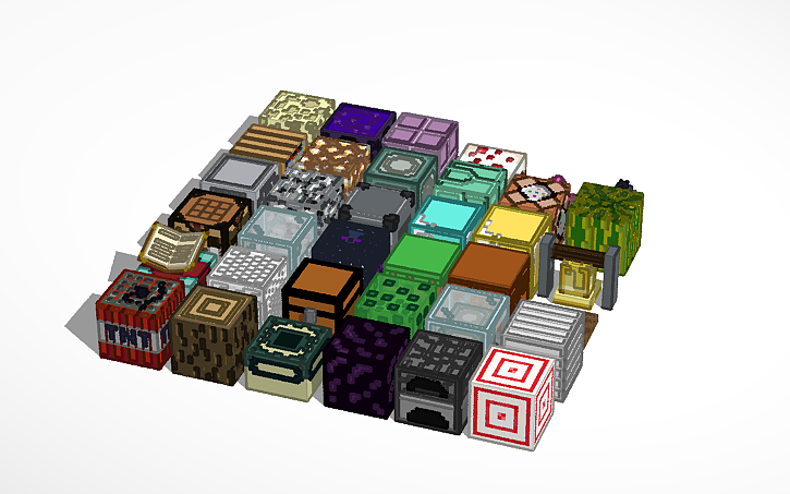 3D Design Random Minecraft Blocks Tinkercad 3d-design-random-minecraft-blocks-tinkercad