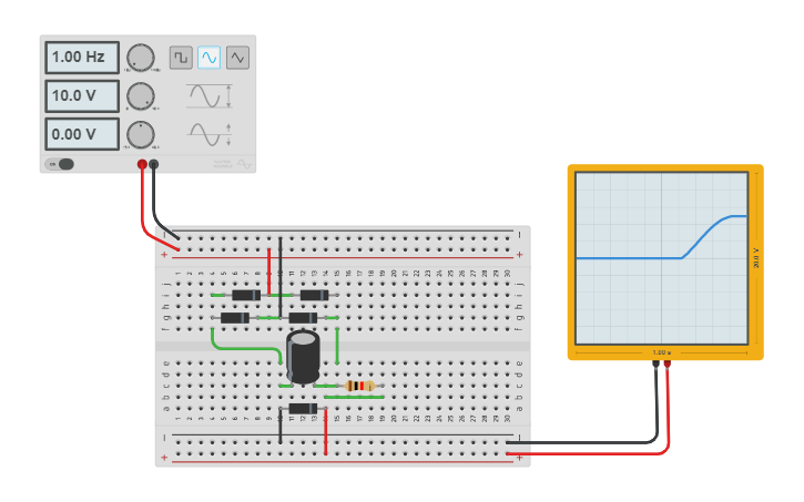 Circuit design Regulador de voltaje | Tinkercad Circuit design Regulador de voltaje | Tinkercad