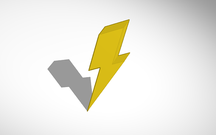 3D design Lightning Bolt | Tinkercad