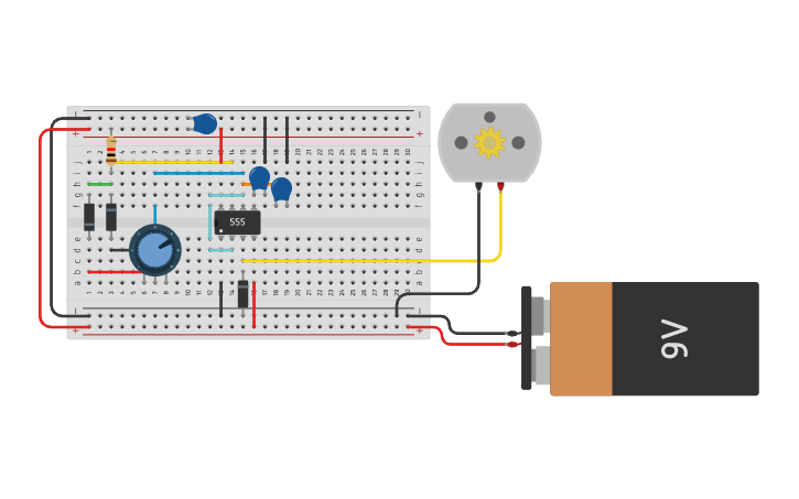 Circuit design Gerador de PWM com NE555 | Tinkercad