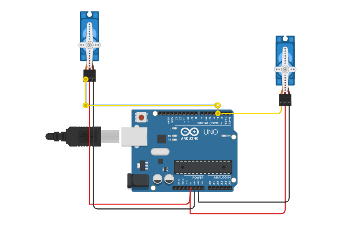 Circuit design (Reverse rotation) two motor | Tinkercad