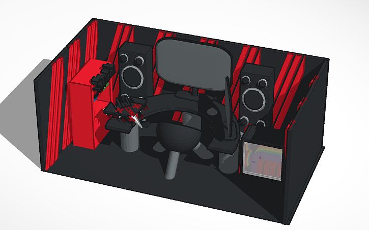 3D design Gaming setup | Tinkercad