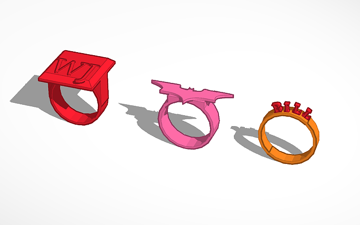 3D design Rings | Tinkercad
