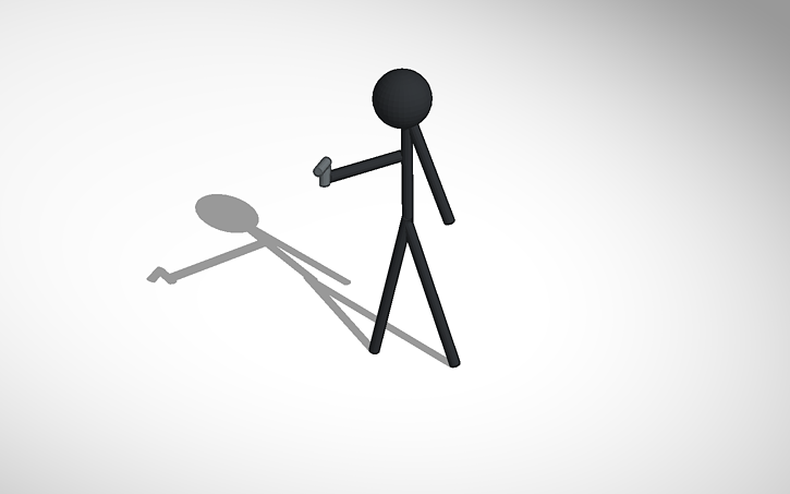 3D design StickMan whith gun | Tinkercad