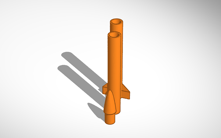 3D design 1/2 inch pvc pipe rocket | Tinkercad
