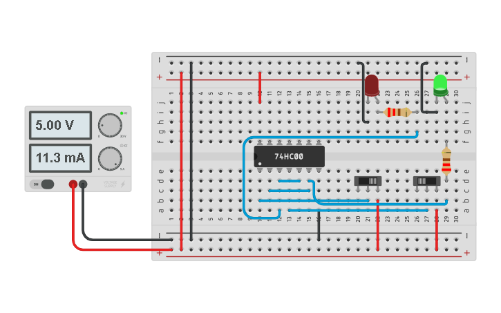 Circuit design sr latch using nand gate | Tinkercad