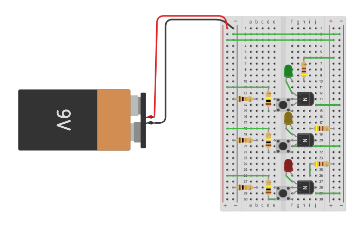 Circuit Design Water Level Indicator Tinkercad