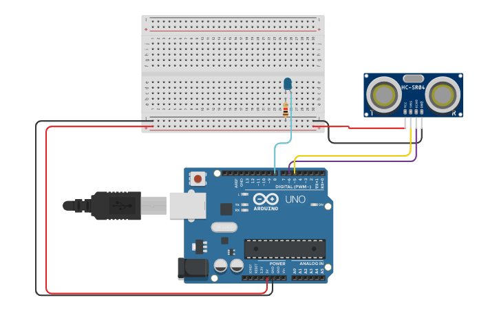 Circuit design ULTRASONICO | Tinkercad