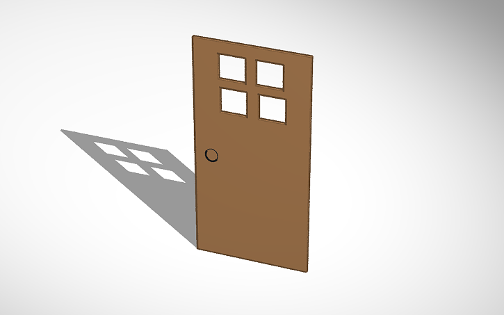 3D design Wooden Door | Tinkercad