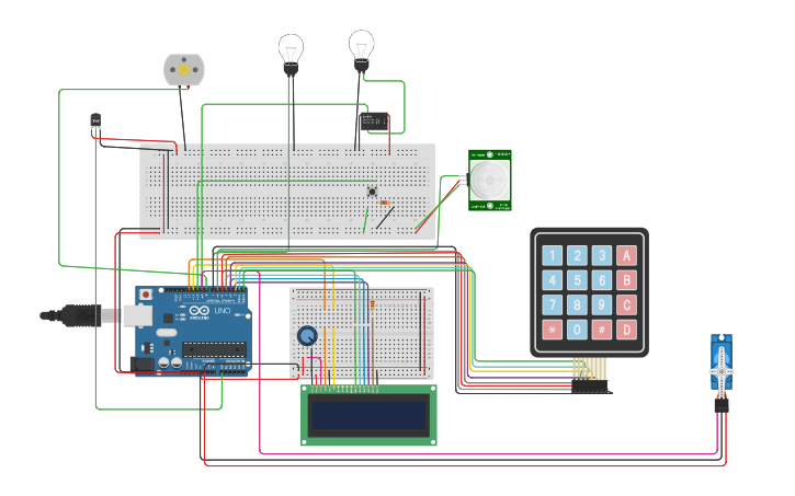 Circuit design SMART HOME AUTOMATION BY ARPAN | Tinkercad