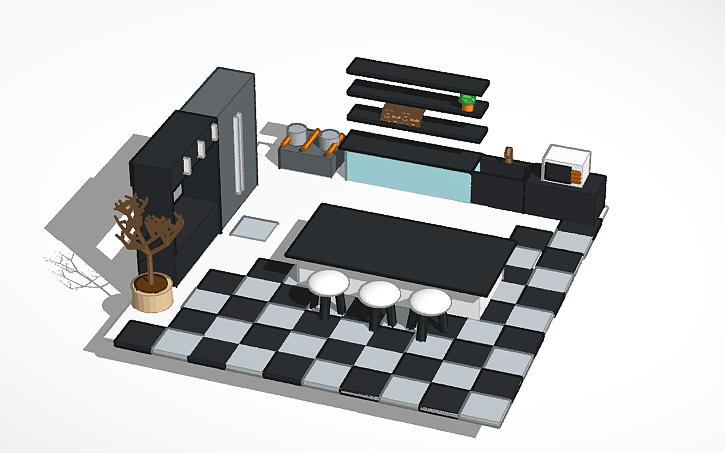 3D design tinker kitchen | Tinkercad
