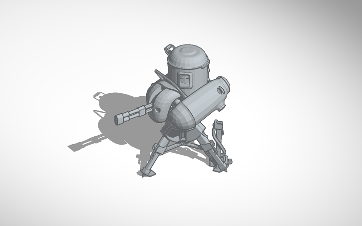 3D design Fallout gun turret | Tinkercad