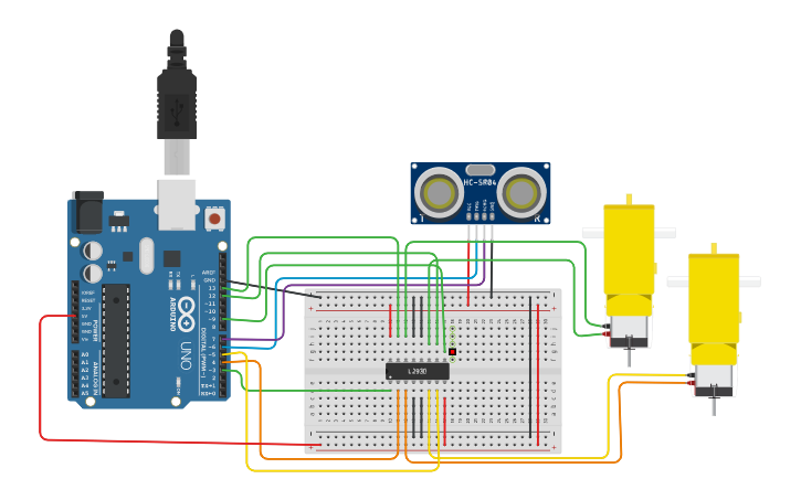 Circuit design Motor dc | Tinkercad
