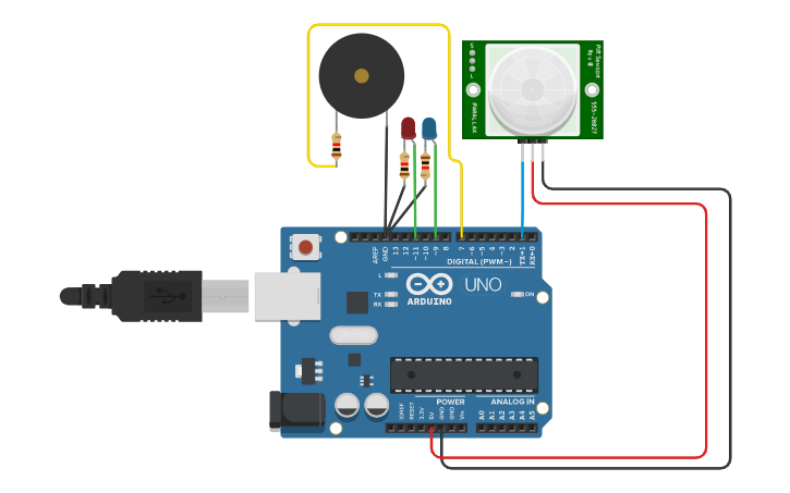 Circuit Design Pir Motion Sensor Tinkercad