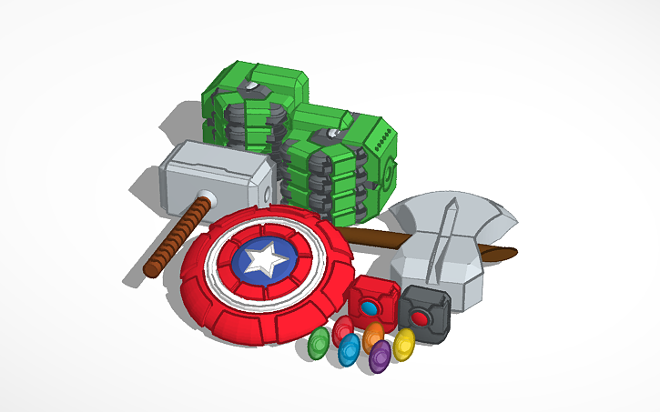 3D design Marvel Avengers Weapons | Tinkercad