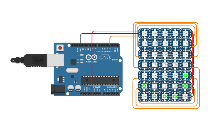 Circuit design NeoPixel - 2 | Tinkercad