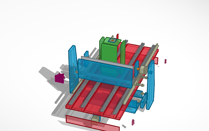 3d Design Cnc Router Exploded View Tinkercad