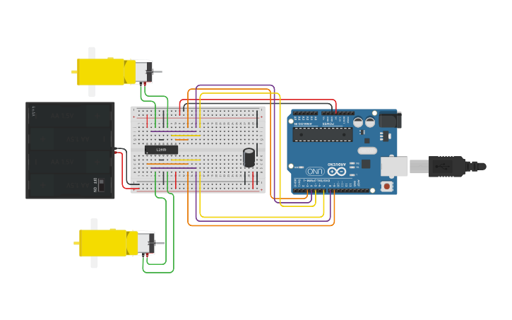 Circuit design Rc car 1 | Tinkercad