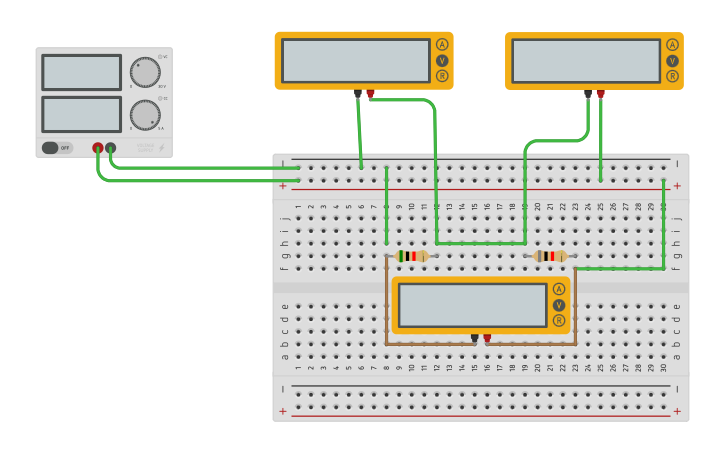 Circuit Design Voltage Divider Tinkercad