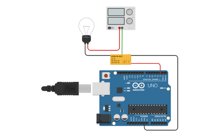 Circuit design Arduino UNO + Relé | Tinkercad