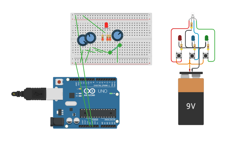 Circuit Design Potentiometer Rgb Led Tinkercad