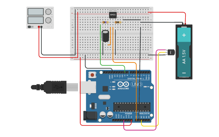 Circuit Design Arduino Nimh Controlled Battery Charger Tinkercad